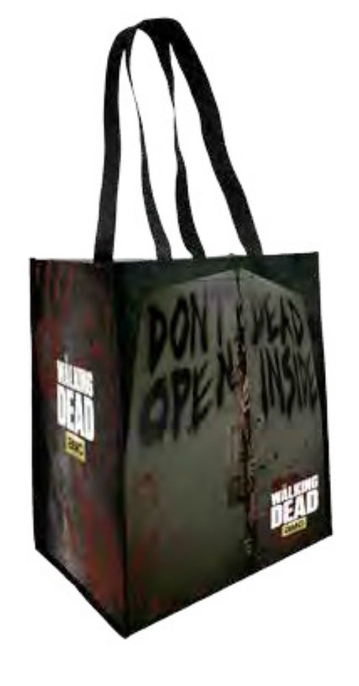 Licensed AMC The Walking Dead Don't Open Dead Inside Shopping Tote Size: 15” H x 13”W x 9” D