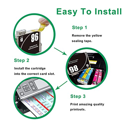XIMO Remanufactured Ink Cartridge Replacement for Epson 98 99 T098 T099 to use with Artisan 700 710 725 730 810 835 837 Printer(2 Black,1 Cyan,1 Magenta,1 Yellow,1 Light Cyan,1 Light Magenta,7 Pack)