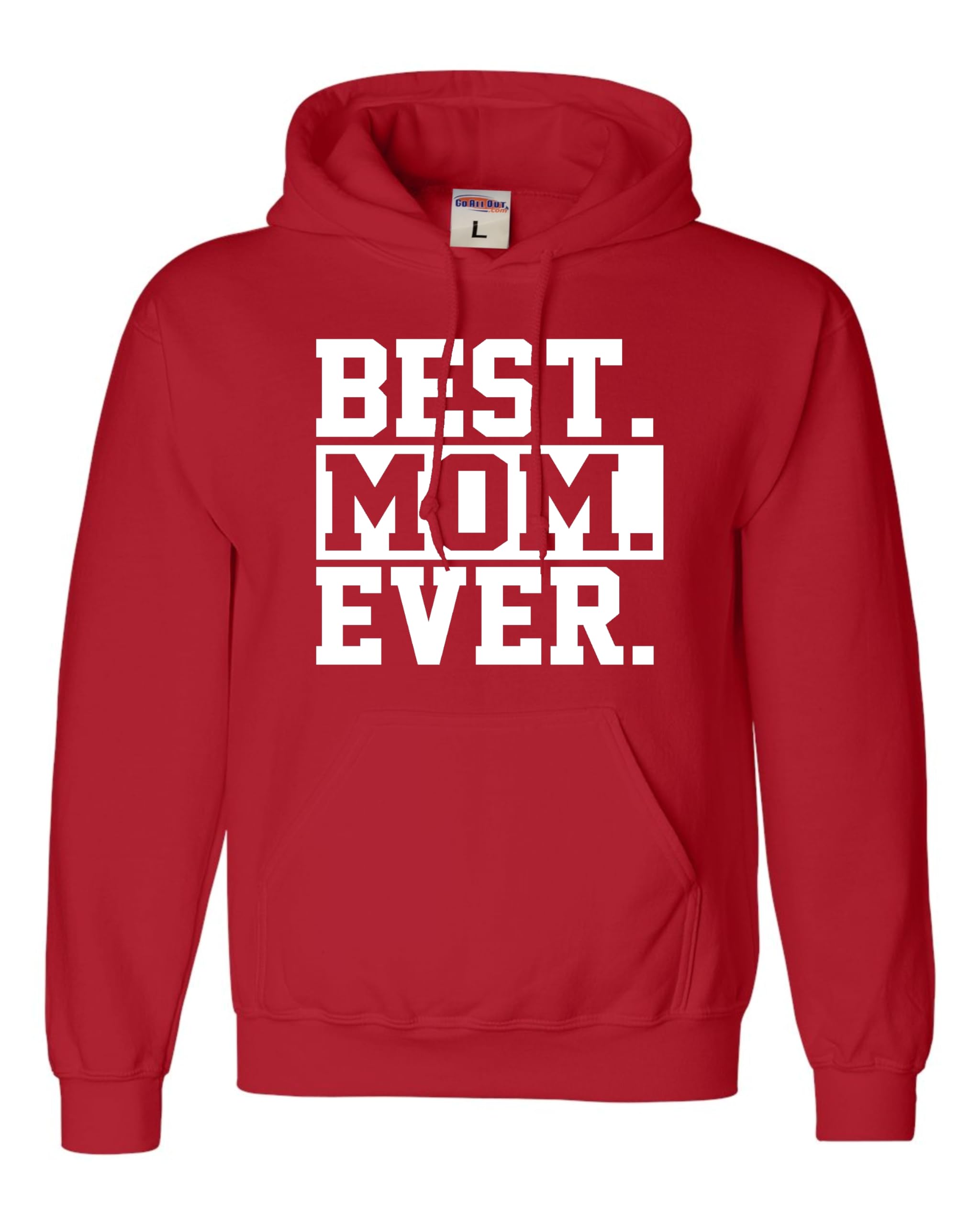 Go All Out Large Red Mens Best Mom Ever #1 Mom World's Best Mom Mother's Day Sweatshirt Hoodie