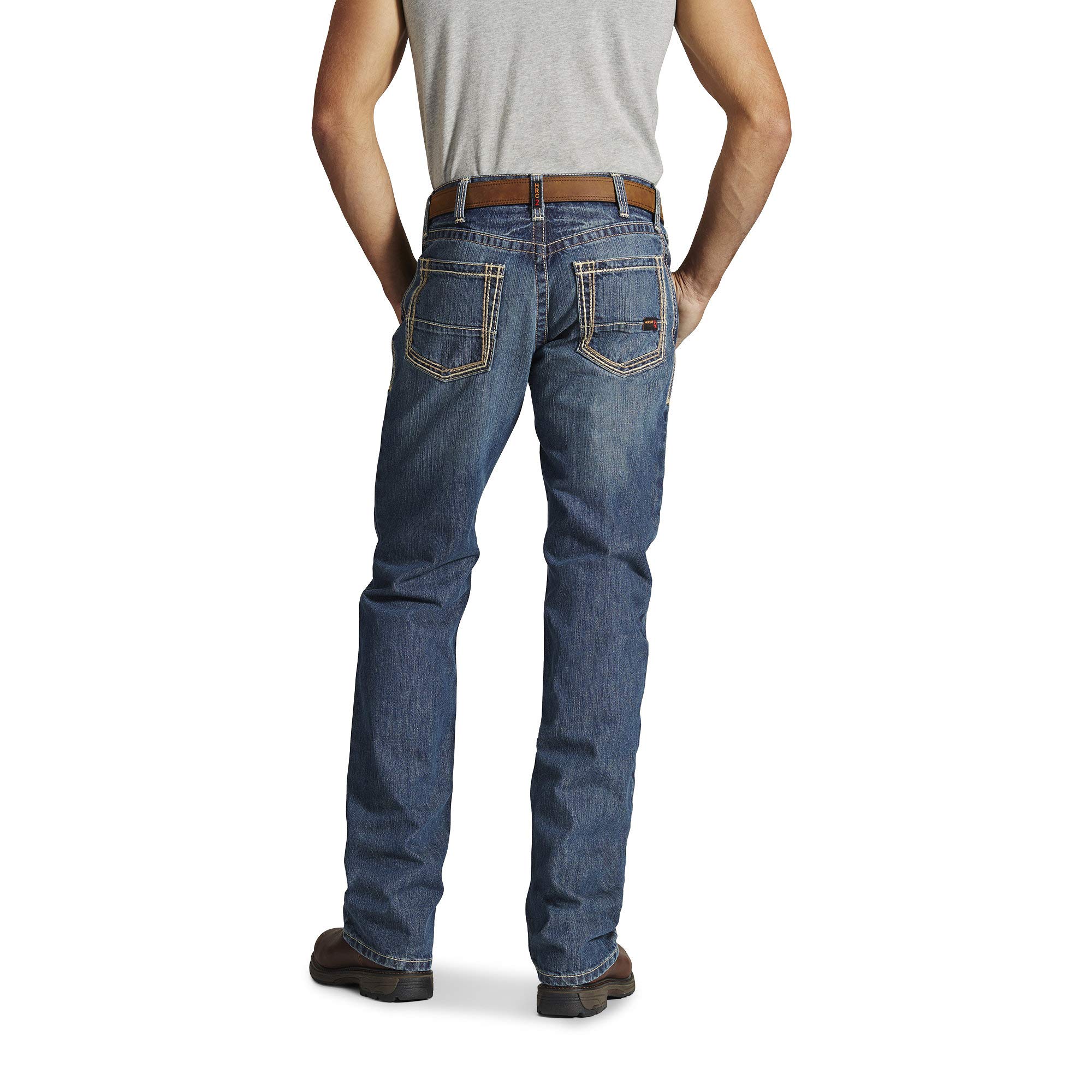 Ariat Men's Flame Resistant M4 Low Rise Boot Cut Jean, Shale, 38W x 30L