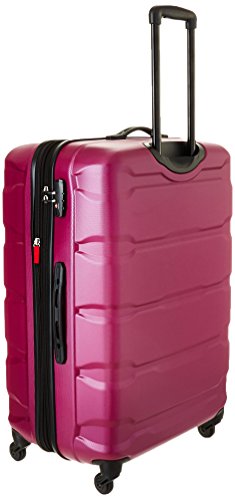 Samsonite Omni PC Hardside Expandable Luggage with Spinner Wheels, Radiant Pink, Checked-Large 28-Inch