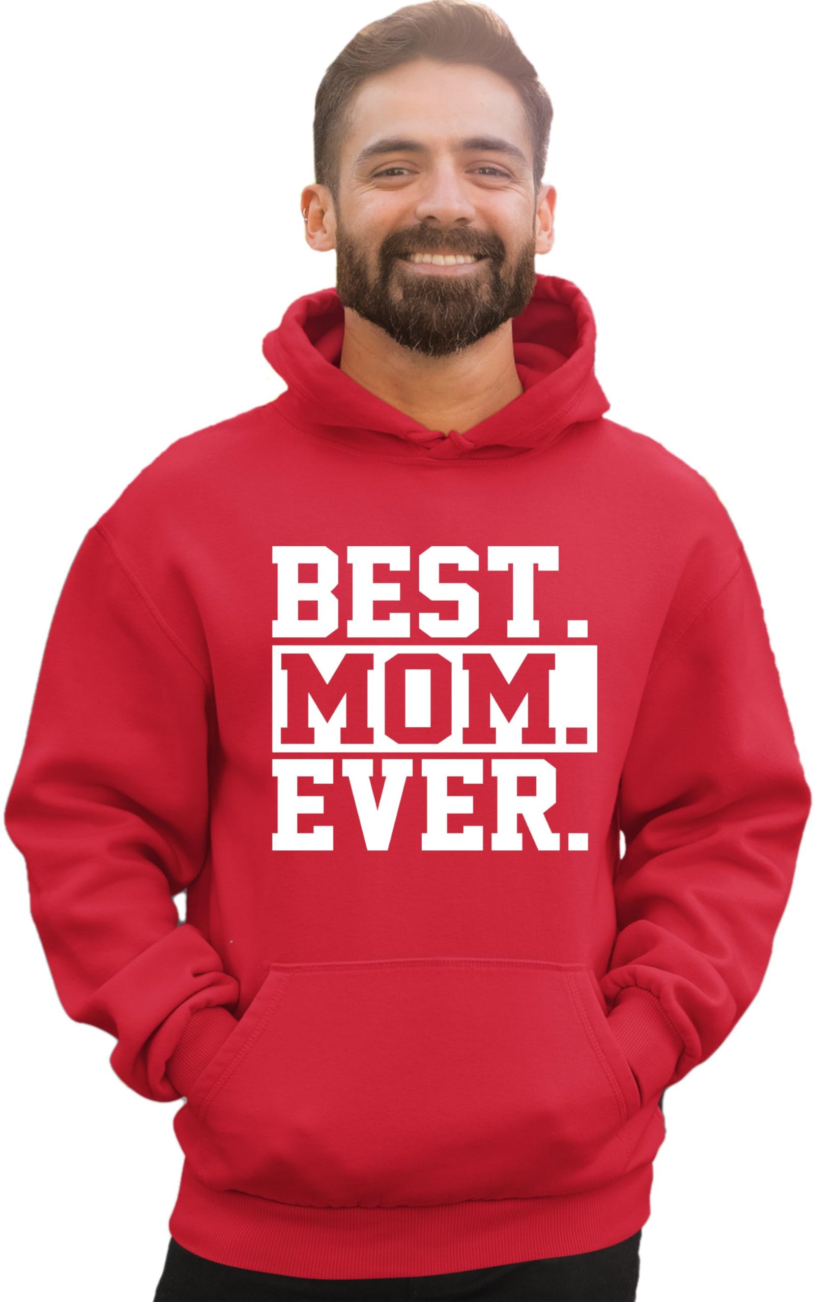 Go All Out Large Red Mens Best Mom Ever #1 Mom World's Best Mom Mother's Day Sweatshirt Hoodie