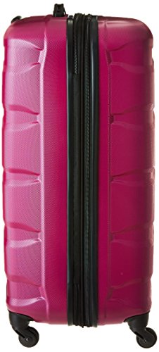 Samsonite Omni PC Hardside Expandable Luggage with Spinner Wheels, Radiant Pink, Checked-Large 28-Inch