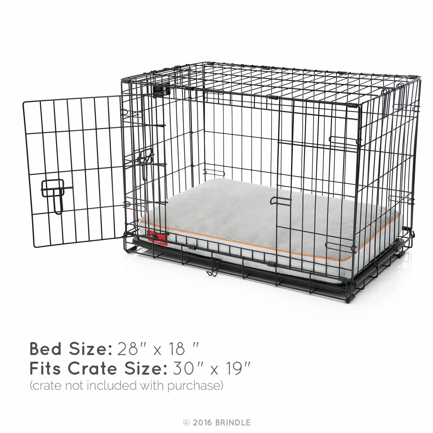 BRINDLE Stone Shredded Memory Foam Pet Bed - Pet Essentials - Orthopedic Design - Pet Crate Compatible - Machine Washable Cover - Indoor Pet Bed for Dogs, Puppies, Cats, and Rabbits - Size Medium