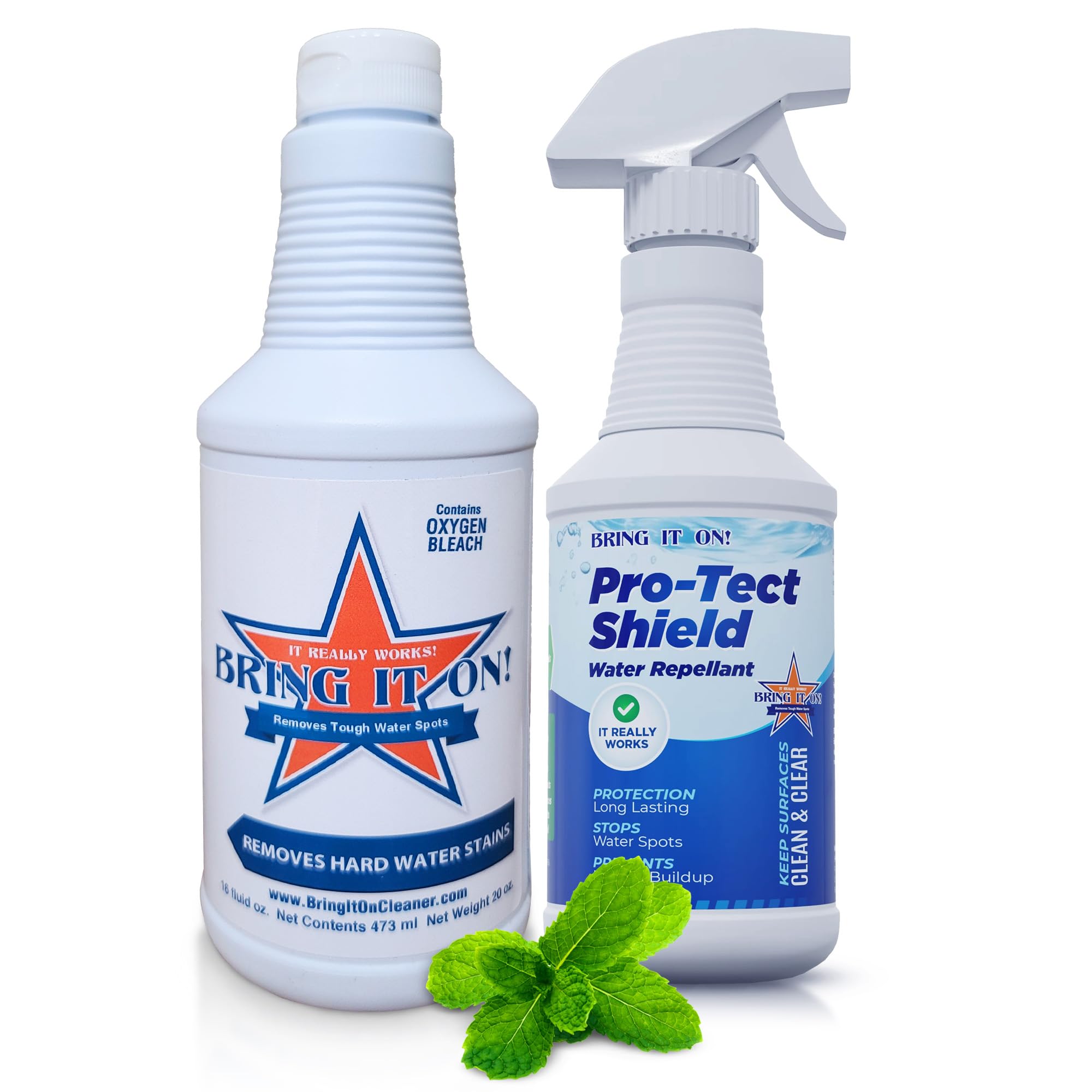 Hard Water Stain Remover Bring It on Cleaner & Sealant 16oz, Water Spots on Glass, Hard Water Buildup.