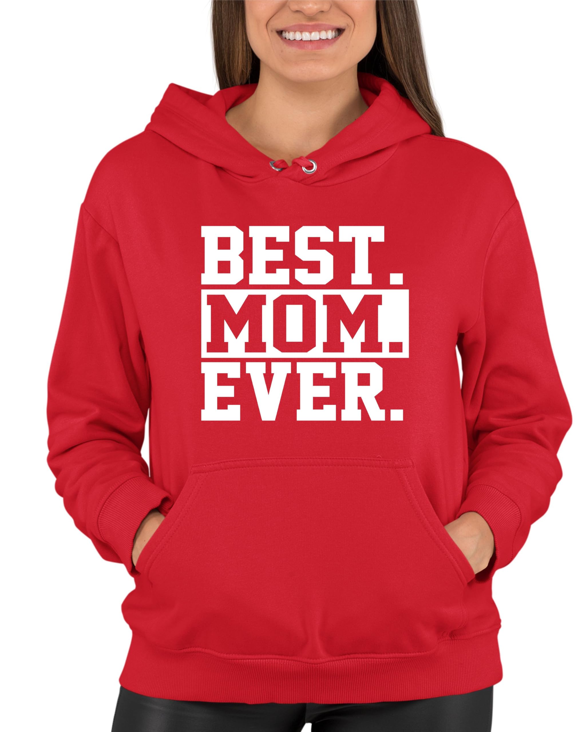 Go All Out Large Red Mens Best Mom Ever #1 Mom World's Best Mom Mother's Day Sweatshirt Hoodie