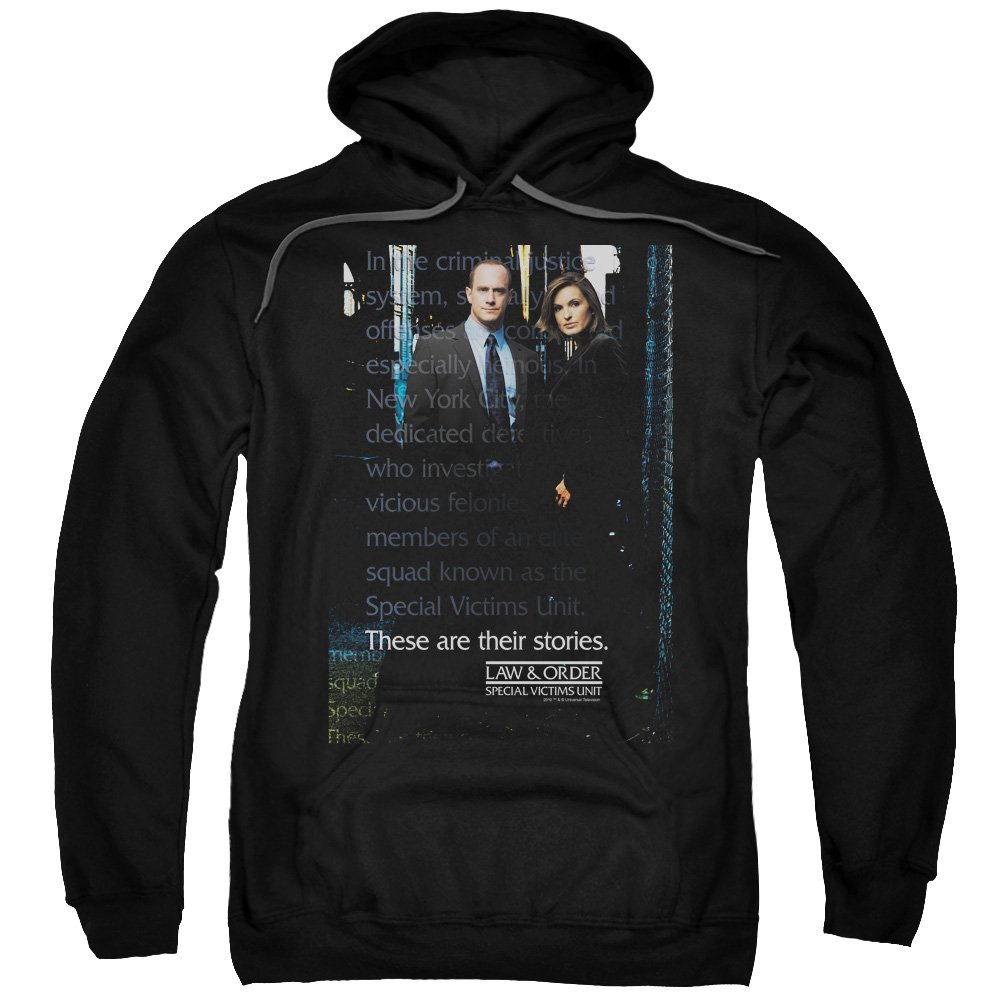 Law & Order Special Victims Unit NBC TV Series SVU Adult Pull-Over Hoodie Black