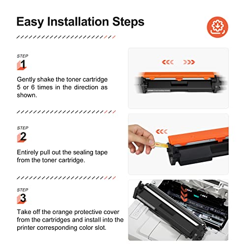v4ink 4PK Compatible CF230A Toner Cartridge Replacement for HP 30A CF230A 30X CF230X Black Ink for HP Pro MFP M203dw M227fdn M227fdw M203dn M203d M227sdn M227 M203 Printer (with Chip)