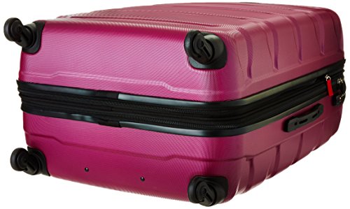 Samsonite Omni PC Hardside Expandable Luggage with Spinner Wheels, Radiant Pink, Checked-Large 28-Inch