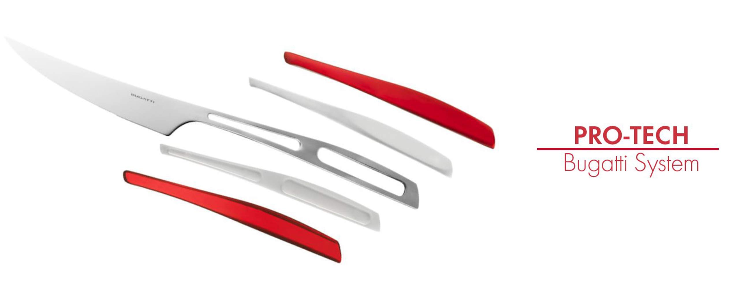 BUGATTI, Glamour, Set of 6 18/10 Stainless Steel Teaspoons and Handles Mixed Colours: Ivory, Blue, Iris, Green, Orange, Red, Moulding Pro-Tech System