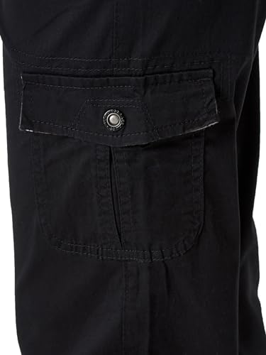 Lee Women's Relaxed Fit Austyn Knit Waist Cargo Capri Pant, Black, 12