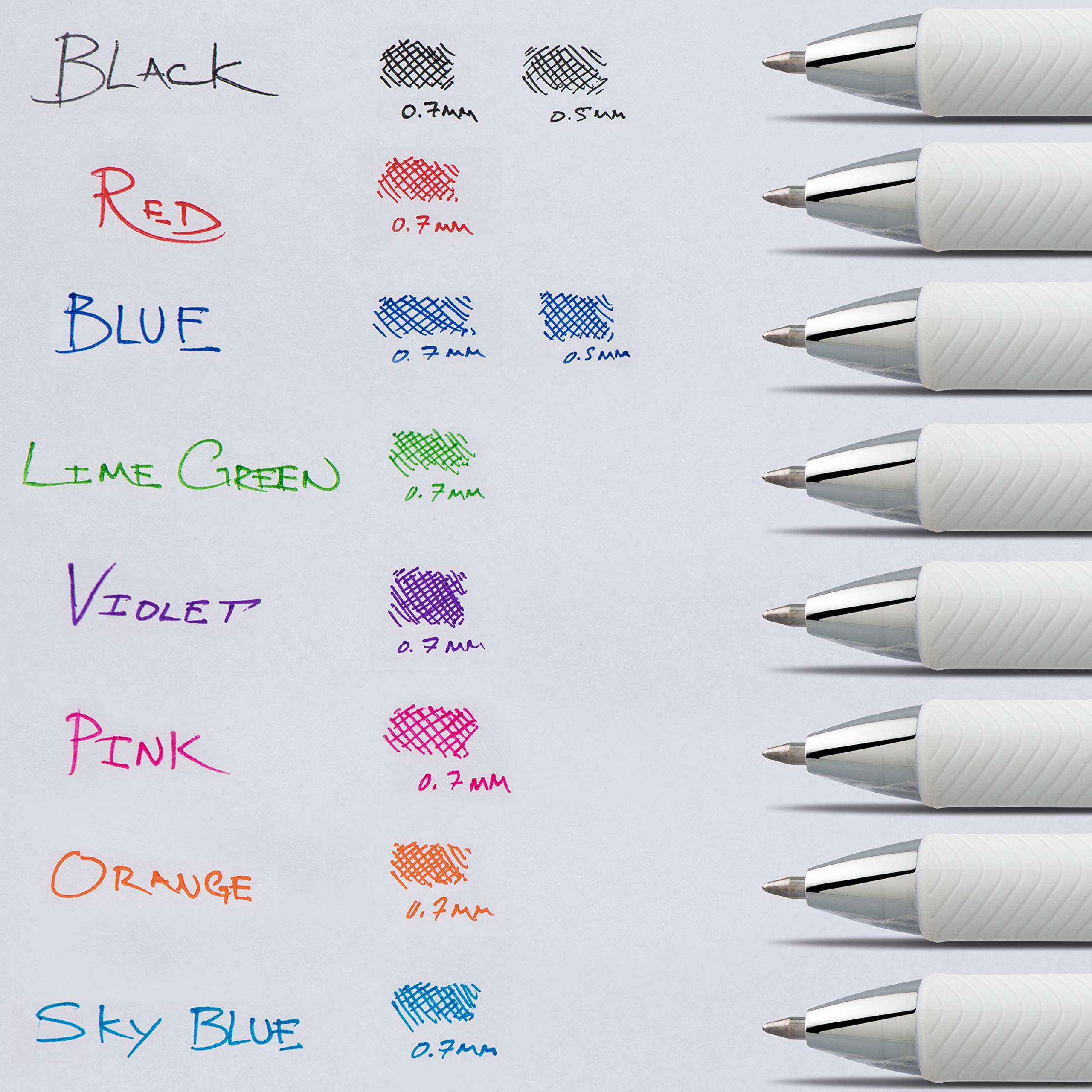 Pentel EnerGel Pearl RTX Retractable Liquid Gel Pen, (0.5mm), Fine Line, Needle Tip, Blue Ink, Box of 12 (BLN75PW-C)