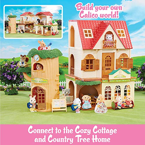Calico Critters Country Tree School Playset - Collectible Dollhouse Toy - Cultivate Curiosity & Playful Learning, Multi