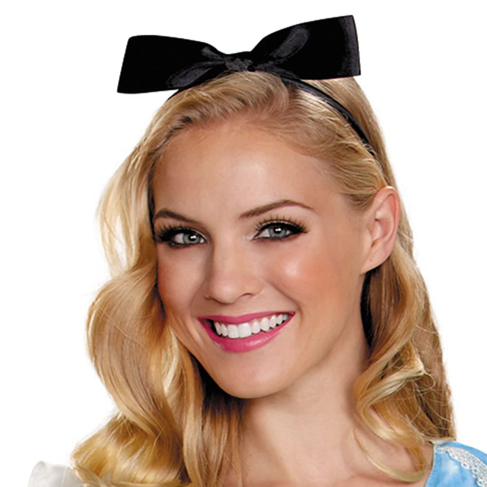 Disguise Costumes Women's, Official Disney Alice in Wonderland Costume Outfit with Headband, As Shown, Small (4-6)