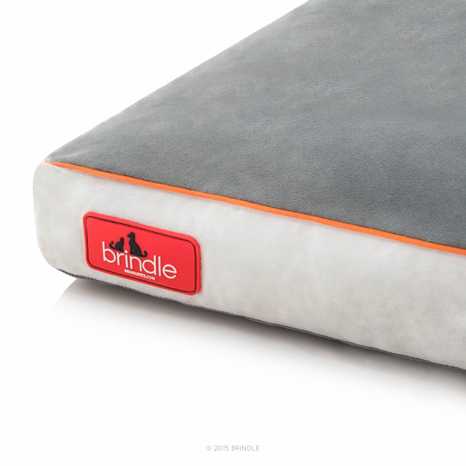 BRINDLE Stone Shredded Memory Foam Pet Bed - Pet Essentials - Orthopedic Design - Pet Crate Compatible - Machine Washable Cover - Indoor Pet Bed for Dogs, Puppies, Cats, and Rabbits - Size Medium