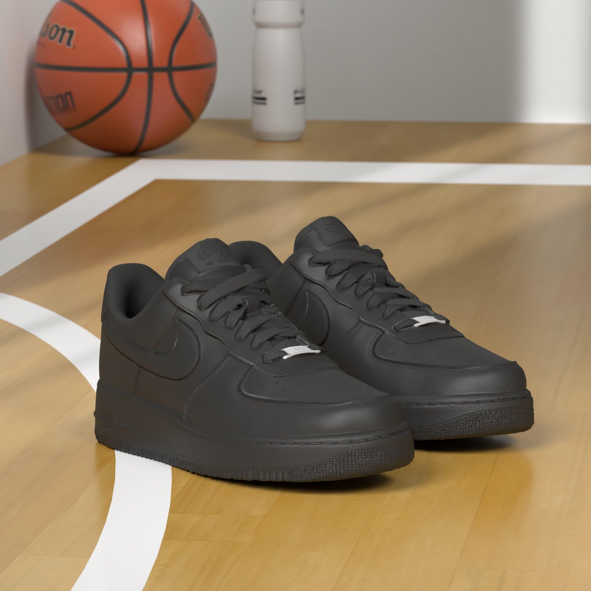 Nike Women Low-Top Sneakers, Black, 7.5 US