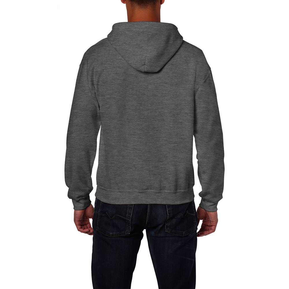 Gildan Heavy Blend Unisex Adult Full Zip Hooded Sweatshirt Top (2XL) (Dark Chocolate)