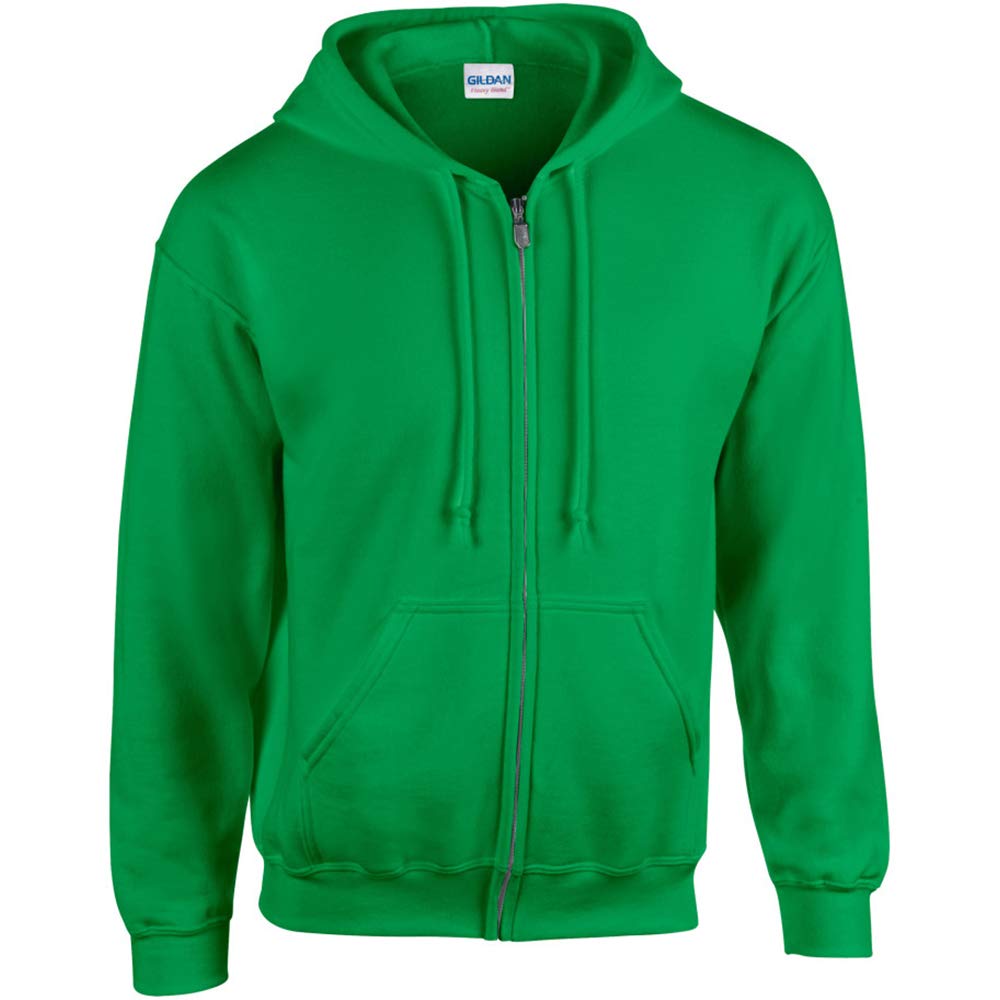 Gildan Heavy Blend Unisex Adult Full Zip Hooded Sweatshirt Top (2XL) (Dark Chocolate)