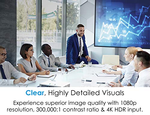 Optoma ZH406 1080p Professional Laser Projector | DuraCore Laser Light Source Up to 30,000 Hours | Crestron Compatible | 4K HDR Input | High Bright 4500 lumens | 2 Year Warranty White
