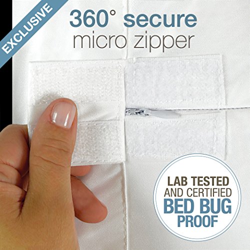 SafeRest Premium 9" Thick Box Spring Encasement - Waterproof - Breathable, Noiseless and Vinyl Free - Fits Up to 9" - Queen