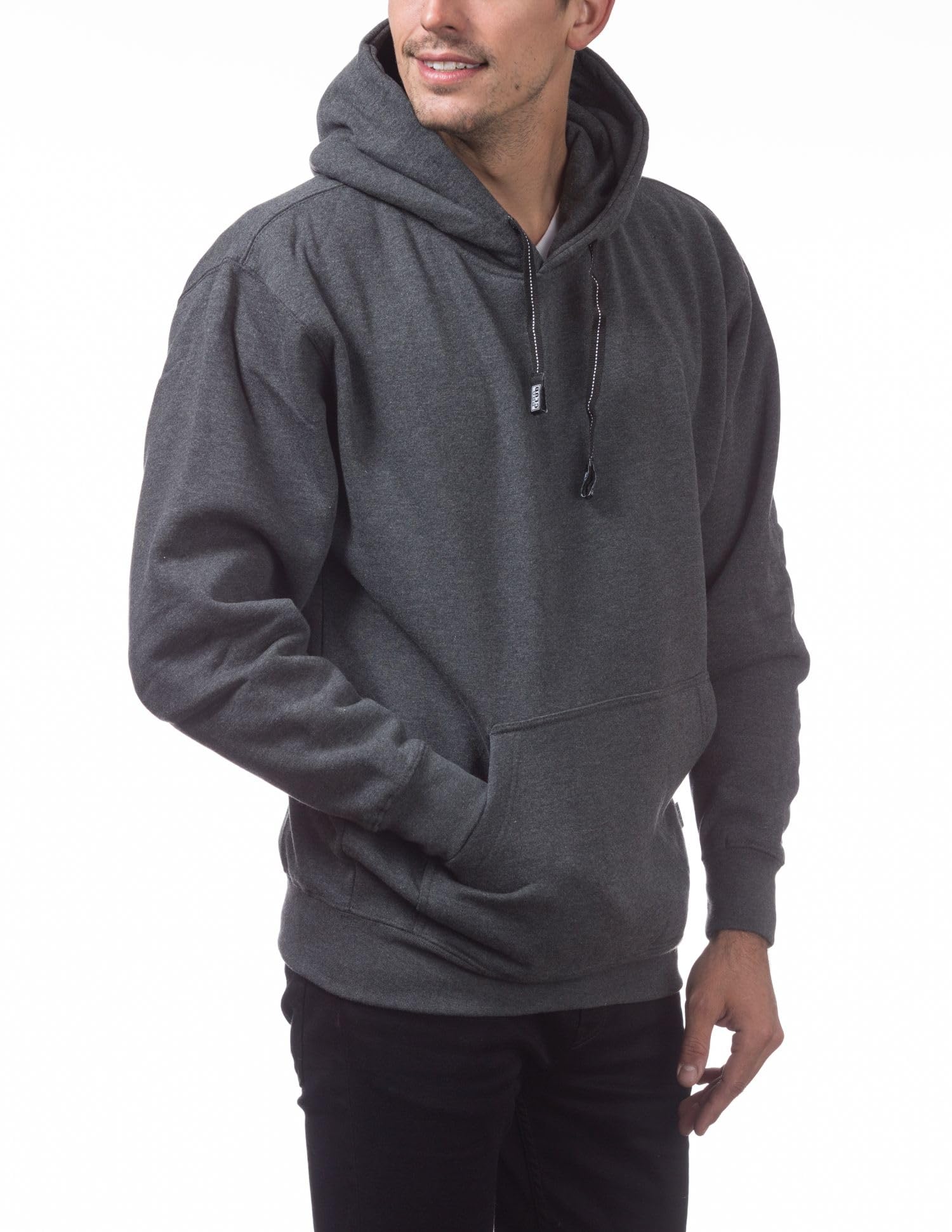 Pro Club Men's Heavyweight Pullover Hoodie (13oz), Charcoal, Medium