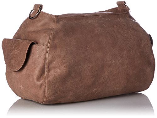 Piel Leather Top-Zip Shoulder Bag Cross Body Hobo, Toffee, One Size