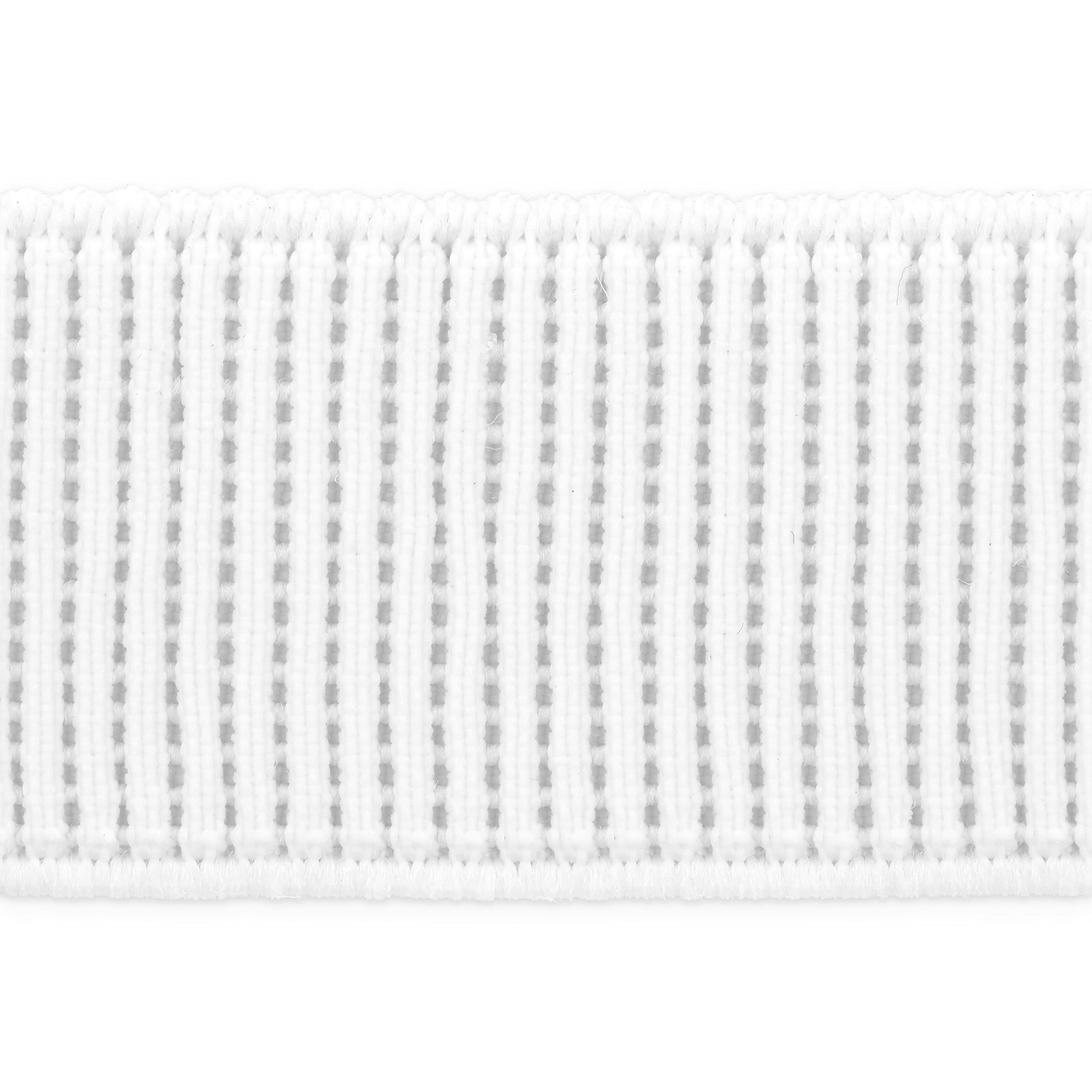 Dritz 9502W 1" Ribbed Non-Roll Elastic, White