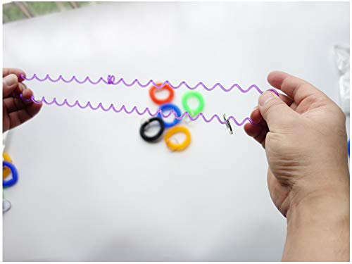 Pack of 6 Colorful Spring Spiral Wrist Coil Key Chain, Wristband Key Ring