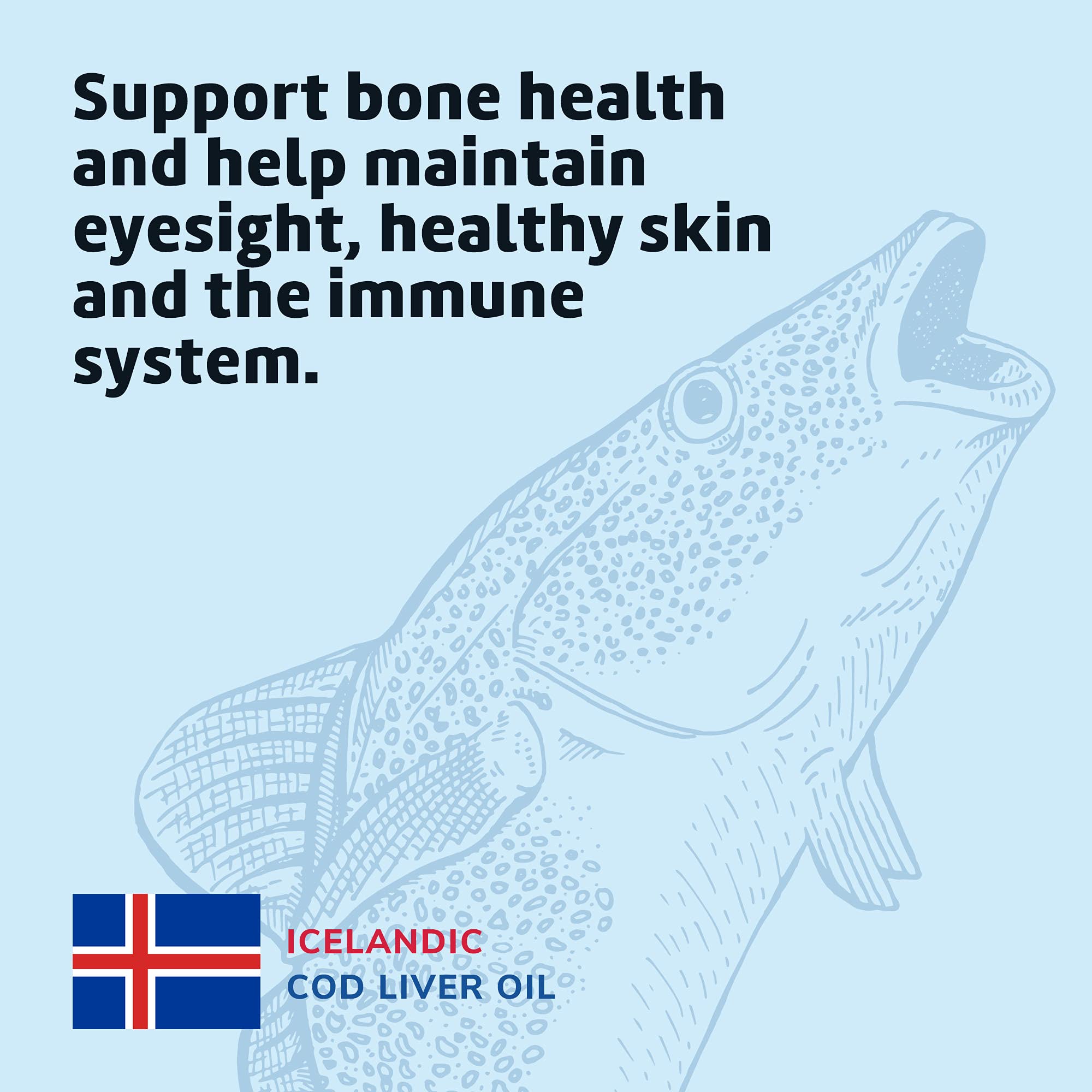 De La Cruz Cod Liver Oil Liquid - Pure Wild-Caught Icelandic Fish Oil 4 FL OZ (118 mL)