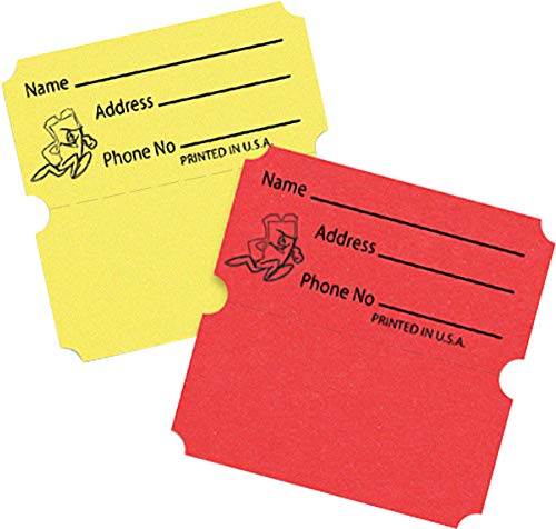 Double Roll Raffle Event Tickets - Full Set of 8 Colors (8 Rolls of 2000 Tickets Each)
