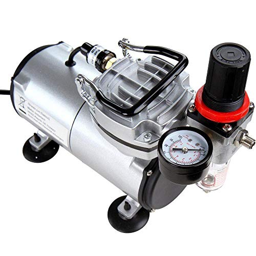 TIMBERTECH Airbrush Kit with Compressor, Multi-Purpose Airbrush Compressor Set, Dual Action Gravity Feed Airbrush with Air Hose for Hobby, Body Tattoo, Model Painting, Automotive Graphic, Make-up