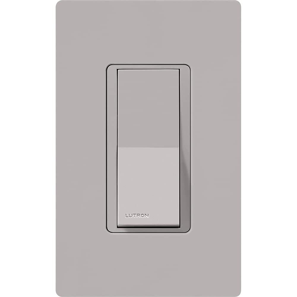 Lutron Claro On/Off Switch, 15-Amp, Single-Pole, CA-1PS-GR, Gray