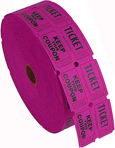Double Roll Raffle Event Tickets - Full Set of 8 Colors (8 Rolls of 2000 Tickets Each)