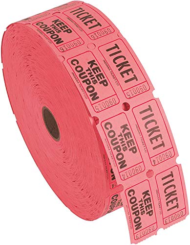 Double Roll Raffle Event Tickets - Full Set of 8 Colors (8 Rolls of 2000 Tickets Each)