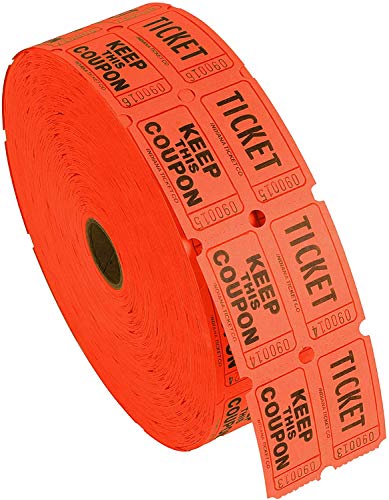 Double Roll Raffle Event Tickets - Full Set of 8 Colors (8 Rolls of 2000 Tickets Each)
