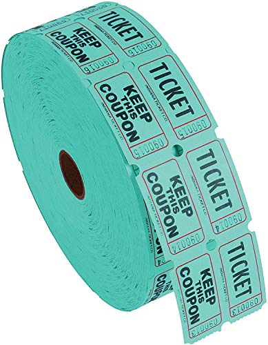 Double Roll Raffle Event Tickets - Full Set of 8 Colors (8 Rolls of 2000 Tickets Each)