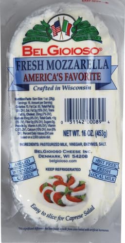 Belgioioso Fresh Mozzarella Unsliced Log, 16 oz
