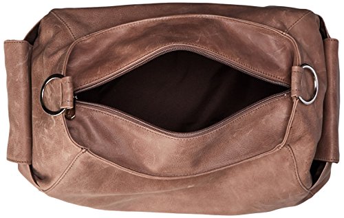 Piel Leather Top-Zip Shoulder Bag Cross Body Hobo, Toffee, One Size