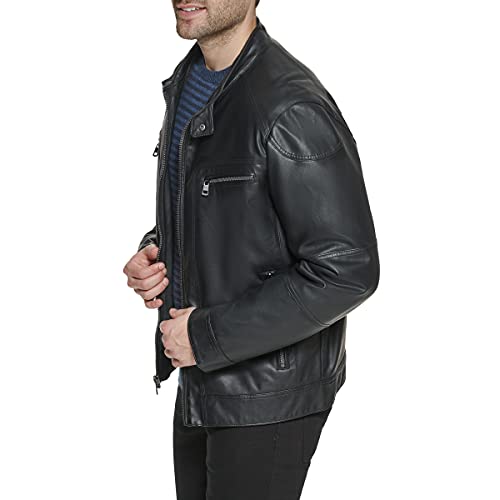 Calvin Klein Men’s Motorcycle Jacket With Removable Hoodie