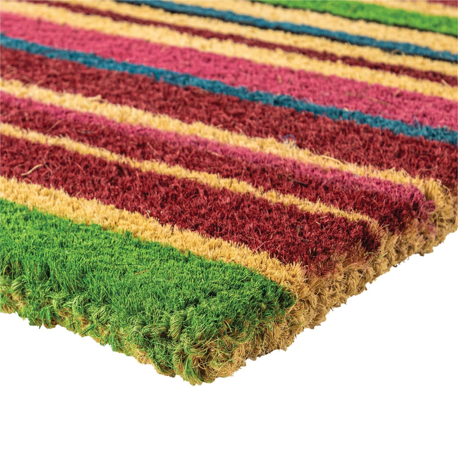 NoTrax, Stripes, Handmade Natural Coir Doormat, Entry Mat for Indoor or Outdoor Use, 18"x30", C11 (C11S1830ST)