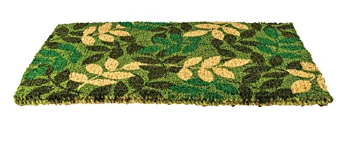 Notrax, Green Leaf, Handmade Natural Coir Doormat, Entry Mat for Indoor or Outdoor Use, 18"x30", C11 (C11S1830GL)