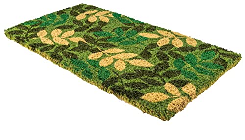 Notrax, Green Leaf, Handmade Natural Coir Doormat, Entry Mat for Indoor or Outdoor Use, 18"x30", C11 (C11S1830GL)