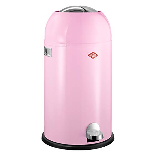 WESCO 184631-26 Pedal Bin & Metal Liner, 9.8 gal (33 L) Safety Pink