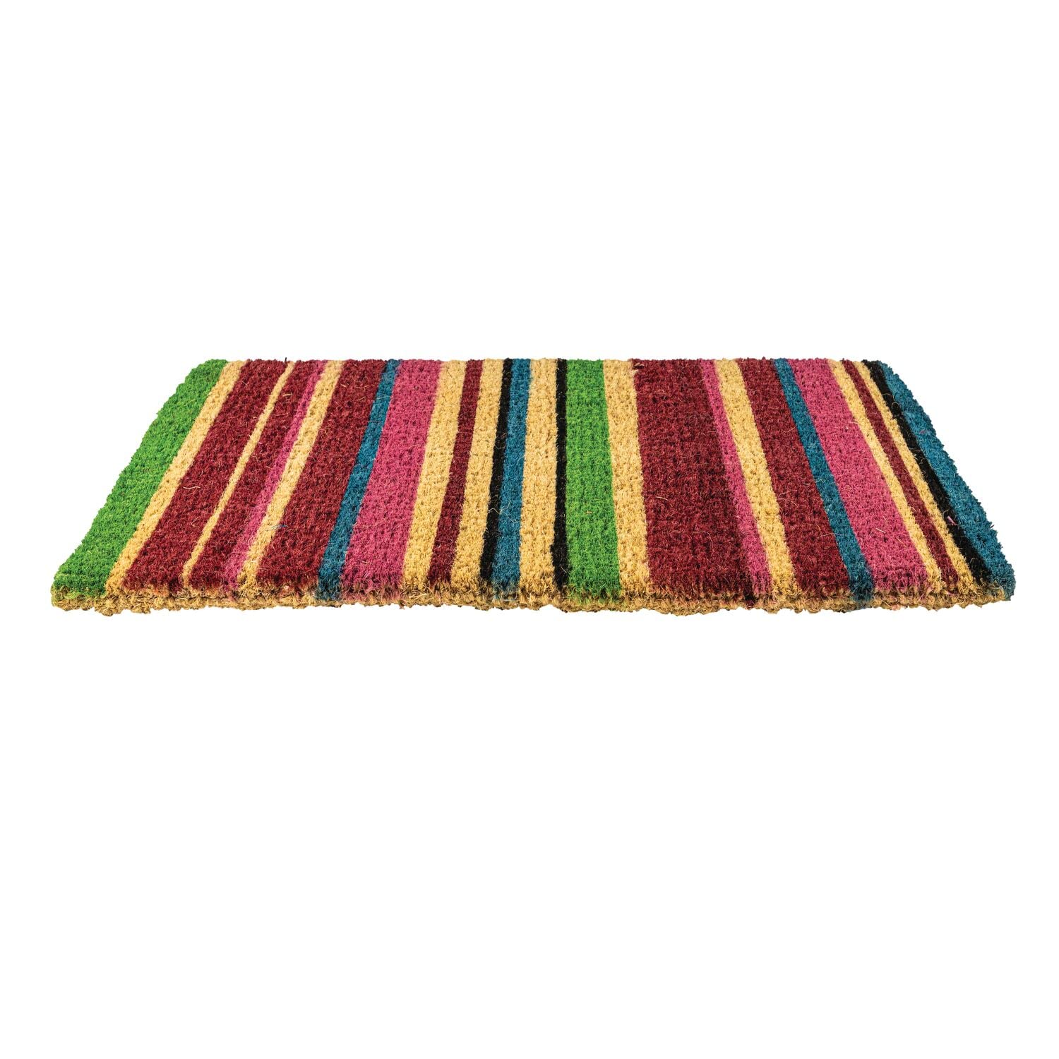 NoTrax, Stripes, Handmade Natural Coir Doormat, Entry Mat for Indoor or Outdoor Use, 18"x30", C11 (C11S1830ST)