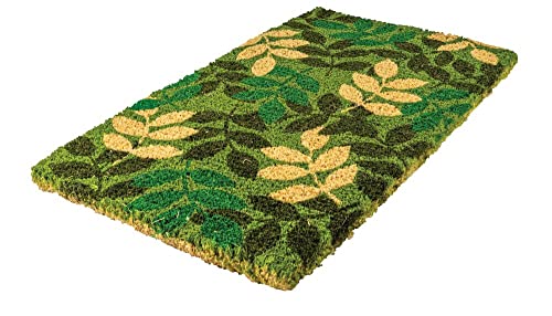Notrax, Green Leaf, Handmade Natural Coir Doormat, Entry Mat for Indoor or Outdoor Use, 18"x30", C11 (C11S1830GL)