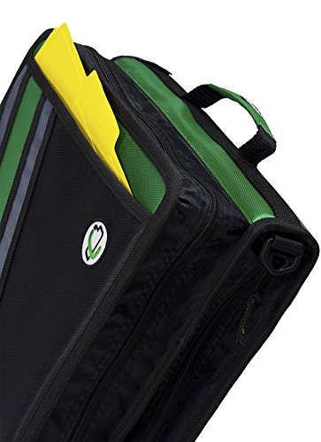 Case-it The Z Shape Zipper Binder - Two Binders in One - Double Sided 1.5 Inch D-Ring - Multiple Pockets - 500 Page Capacity - Comes with Shoulder Strap, Black Z-176