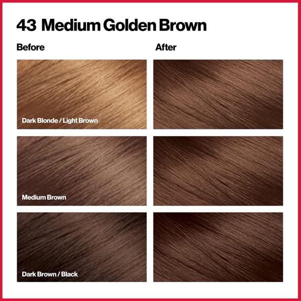 Revlon Colorsilk Beautiful Color, Medium Golden Brown 43 1 ea (Pack of 1)