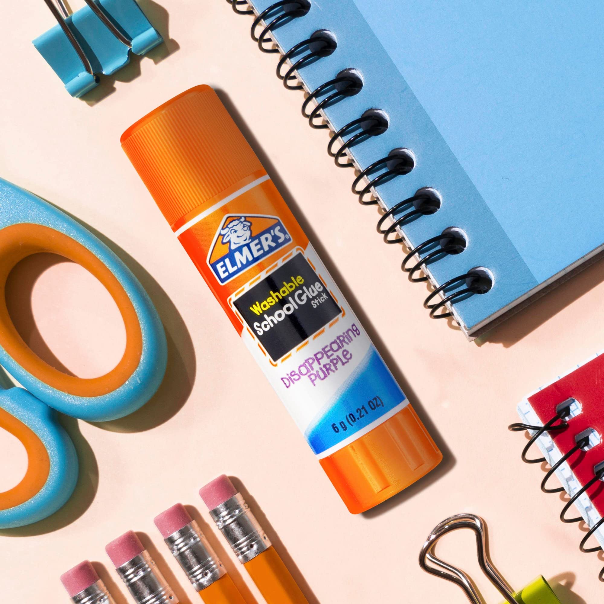 Elmer's Disappearing Purple School Glue Sticks, 0.21 oz Each, 8 Sticks per Pack (E1591)