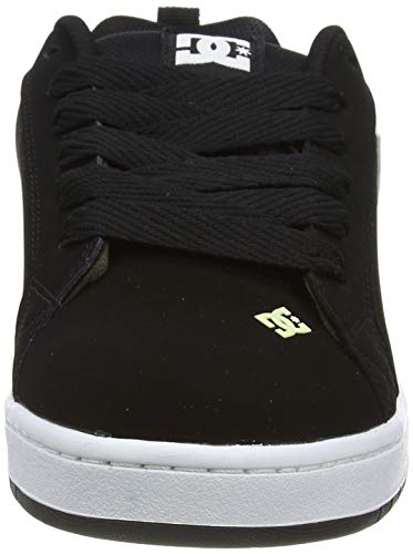 DC Men's Court Graffik Casual Low Top Skate Shoe Sneaker Skateboarding, Black, 11.5
