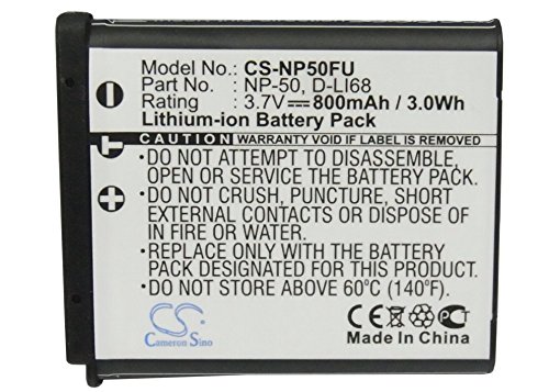 VINTRONS Replacement Battery for Fuji FinePix X10 (800mAh/3.0Wh)